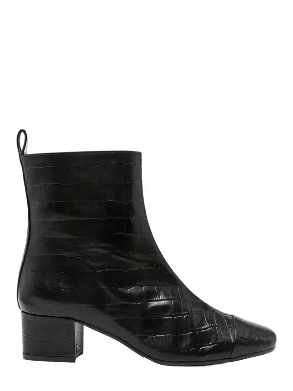 CAREL Leather Ankle Boots - Black