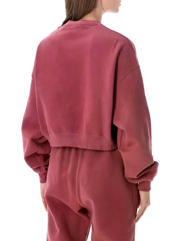 Nike Studio Fleece Medium Weight Oversized Cropped Crew - Pink