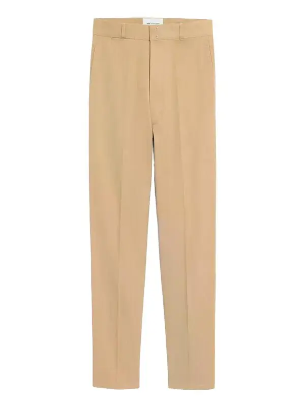 AMI Paris Tailored Cotton Trousers - Neutrals