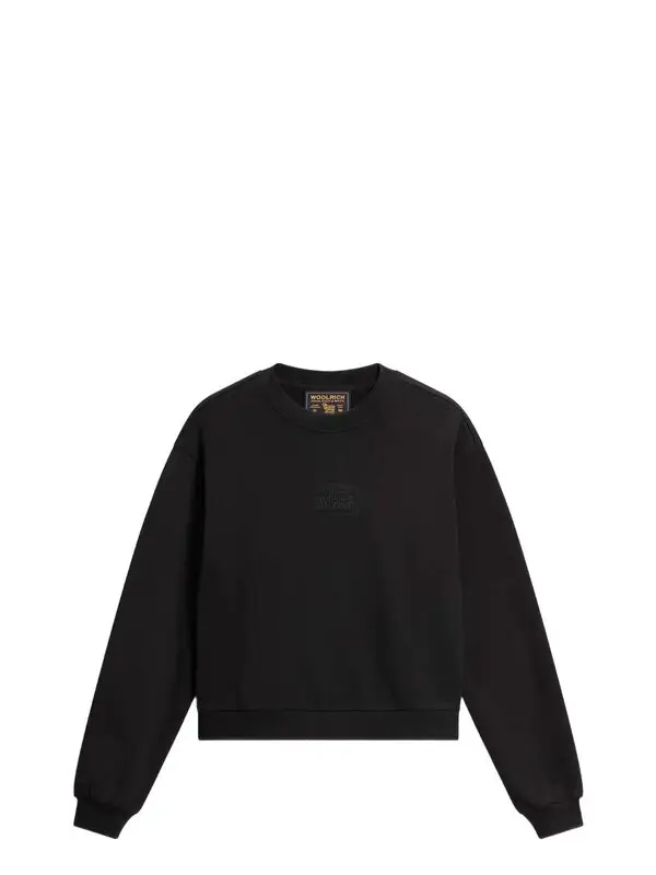 Woolrich Embroidered Logo Crew Neck Sweatshirt - Black