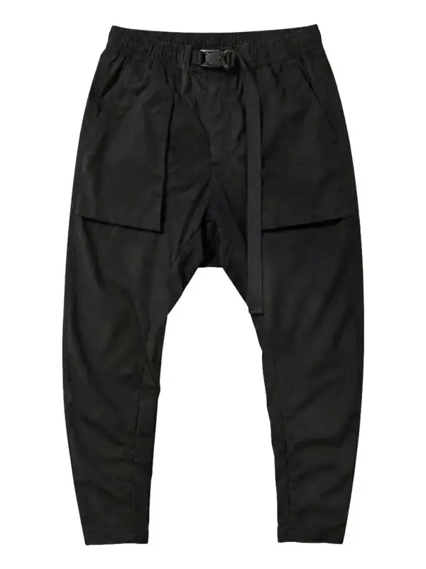 THOM KROM Buckle-fastening Drop-crotch Trousers - Black