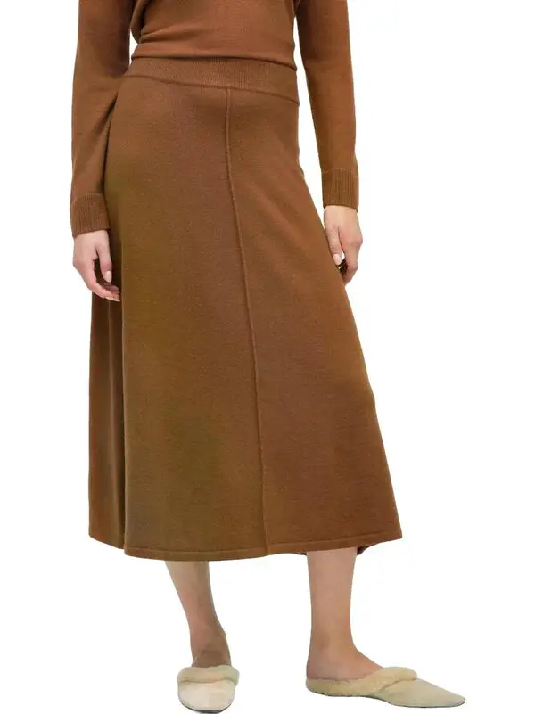 Chinti & Parker A-line Midi Midi Skirt - Brown