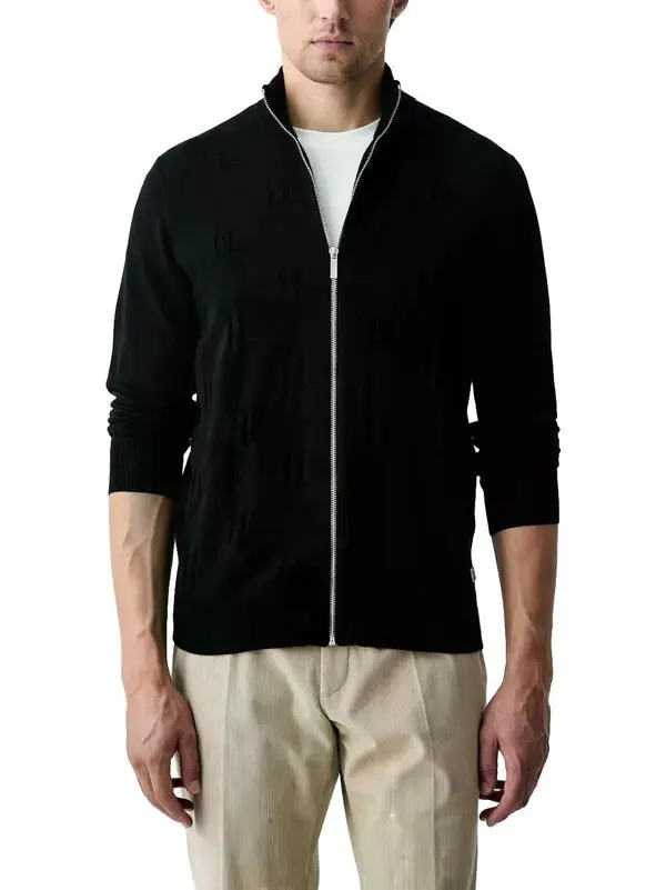 Karl Lagerfeld Zip-up Cardigan - Black