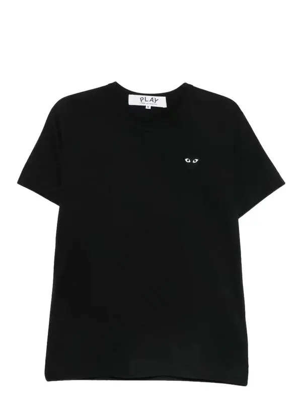 Play Comme Des Garcon Heart-patch T-shirt - Black