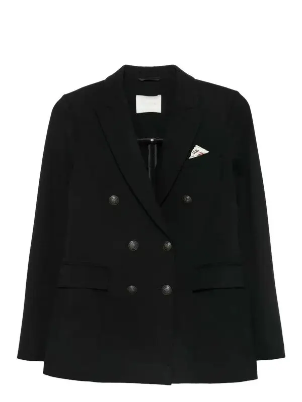 CIRCOLO 1901 Double-breasted Peak-lapel Jacket - Black