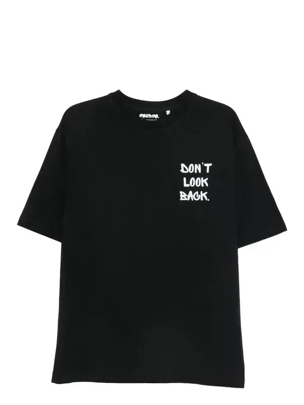 GEORGE. Slogan Print Crew Neck T-shirt - Black