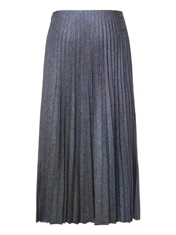 GENNY Pleated Midi Skirt - Blue