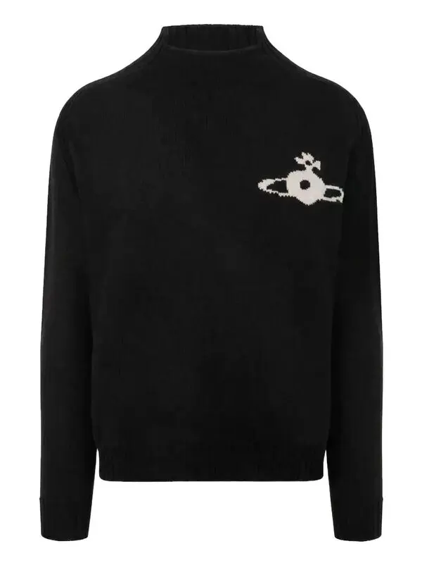 VIVIENNE WESTWOOD Merino Wool Fisherman Jumper - Black