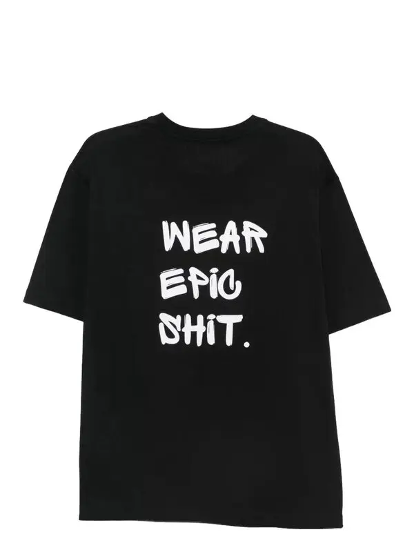 GEORGE. George Logo And Slogan Print T-shirt - Black