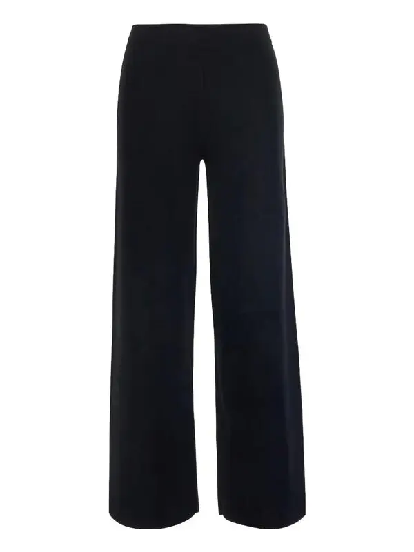 P.a.r.o.s.h Knitted Wide-leg Palazzo Pants - Black