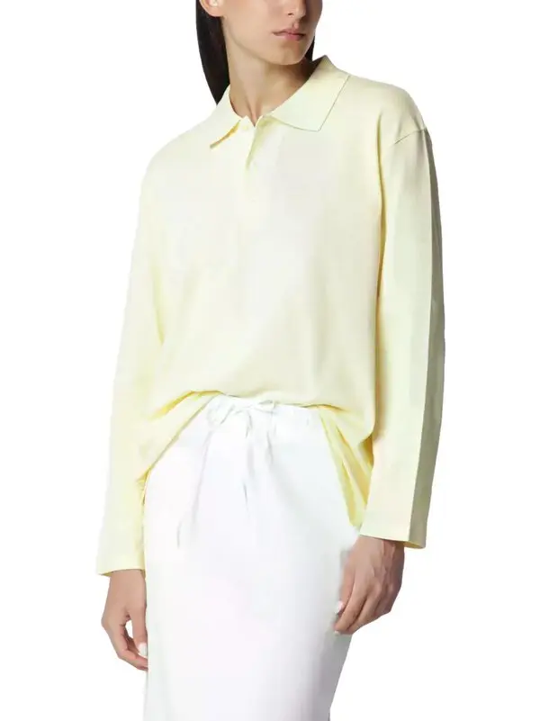 FLORE FLORE Diana Long-sleeve Polo Shirt - Yellow