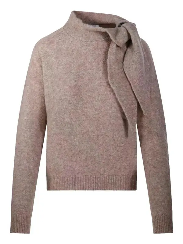 ROBERTO COLLINA Tie-neck Sweater - Neutrals