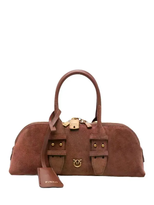 Pinko Small Escape Suede Tote Bag - Brown