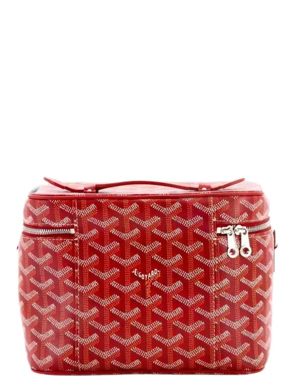 Goyard Muse Vanity Case In Coated Canvas - Red