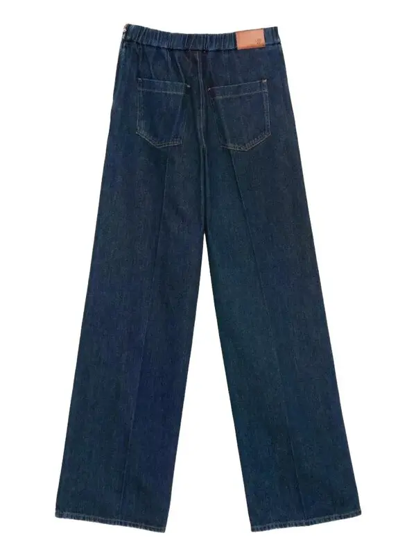 FORTE_FORTE Pressed-crease Wide-leg Jeans - Blue