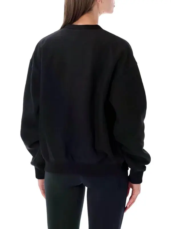 Nike Studio Logo-embroidered Crew-neck Sweatshirt - Black