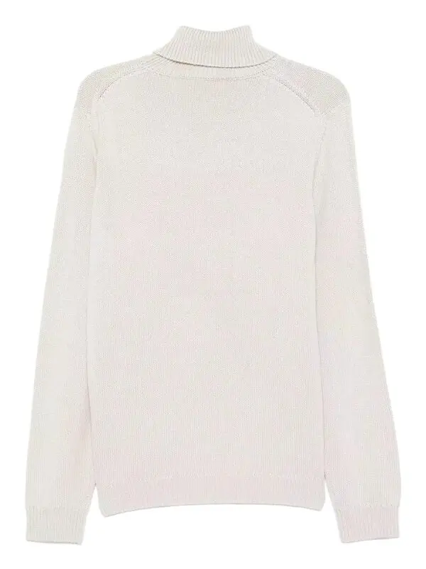 ROBERTO COLLINA Roll Neck Wool Sweater - Neutrals