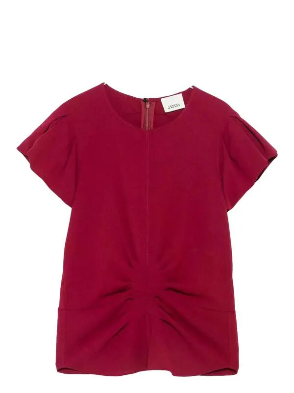Isabel Marant Étoile Gathered Crepe Top - Red