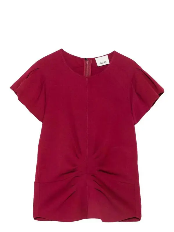 Isabel Marant Étoile Gathered Crepe Top - Red