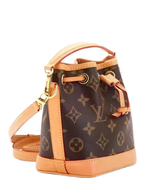 LOUIS VUITTON Noe Nm Handbag Monogram Canvas Nano Bucket Bag - Brown