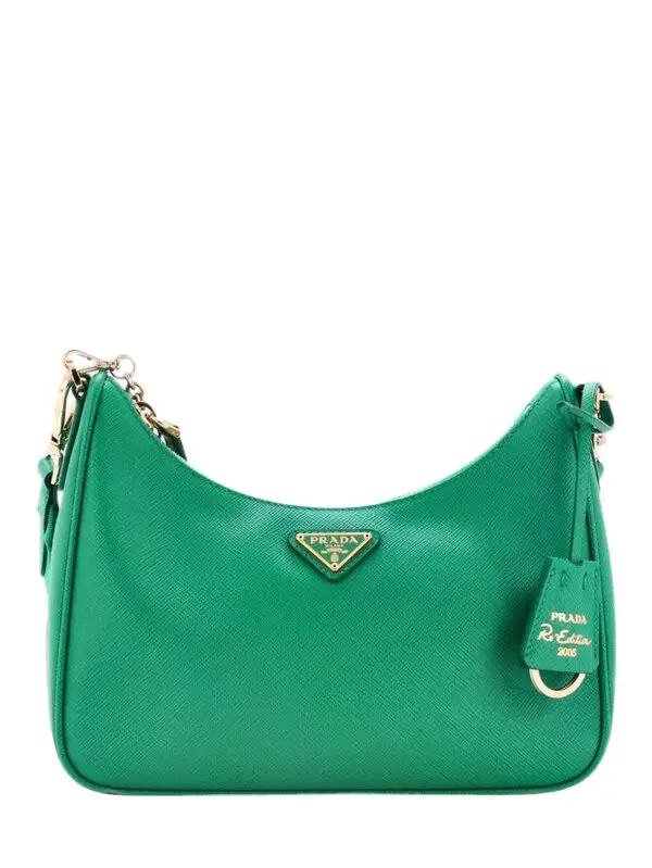 Prada Re-edition 2005 Shoulder Bag Saffiano Leather Small Crossbody Bag - Green