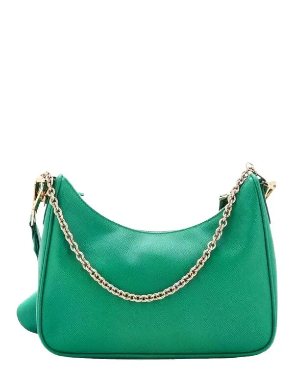 Prada Re-edition 2005 Shoulder Bag In Saffiano Leather - Green