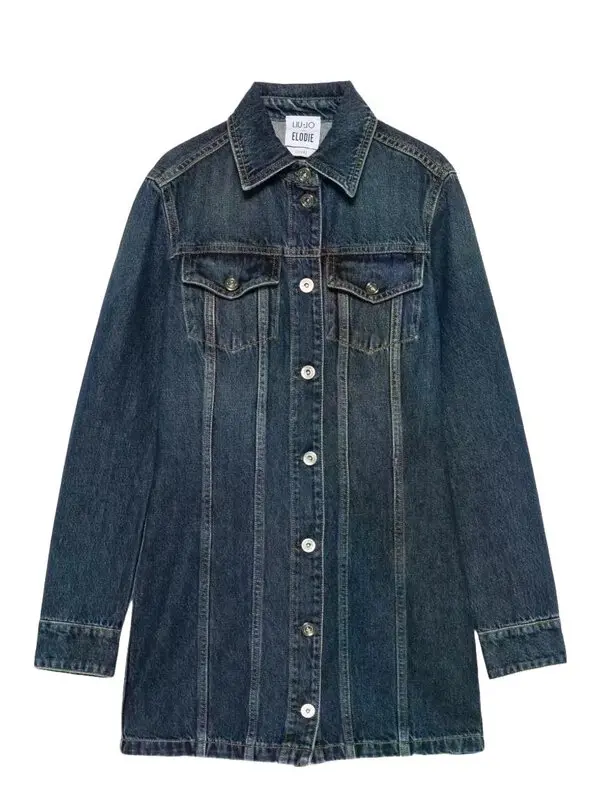 Liu Jo X Elodie Button-up Denim Mini Dress - Blue