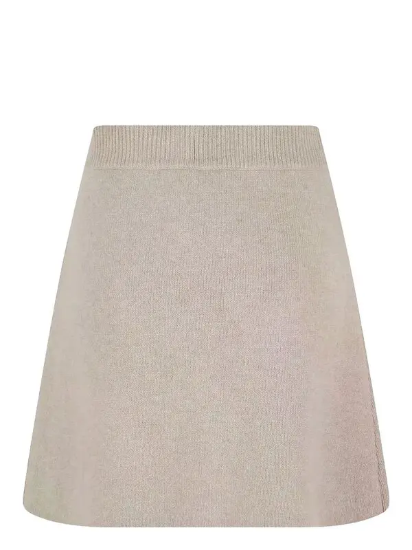 LISA YANG Ribbed-knit A-line Skirt - Neutrals