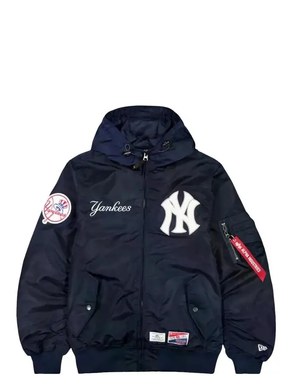 New Era Mlb New York Yankees Hooded Jacket - Blue