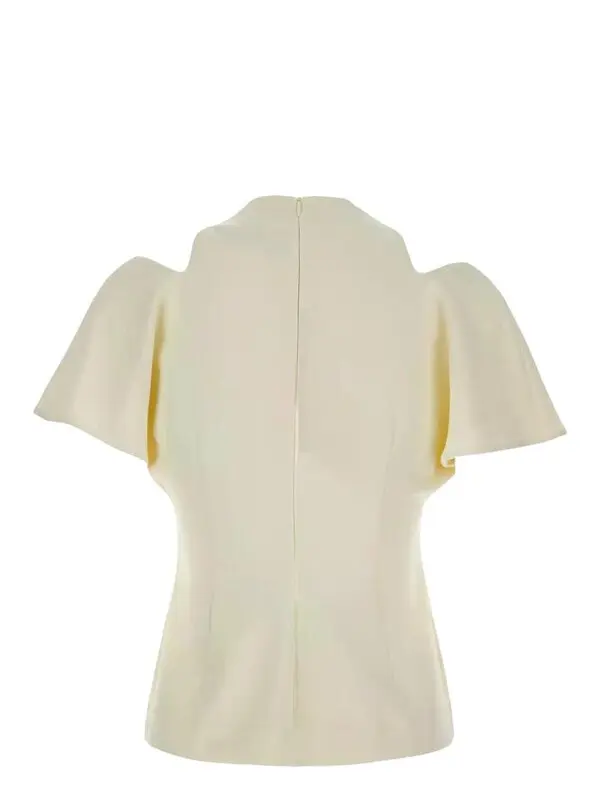 Federica Tosi Cold-shoulder Blouse With Back Zip - Neutrals