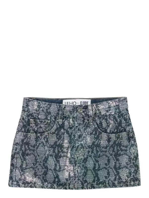 Liu Jo X Elodie Cotton Mini Skirt - Blue