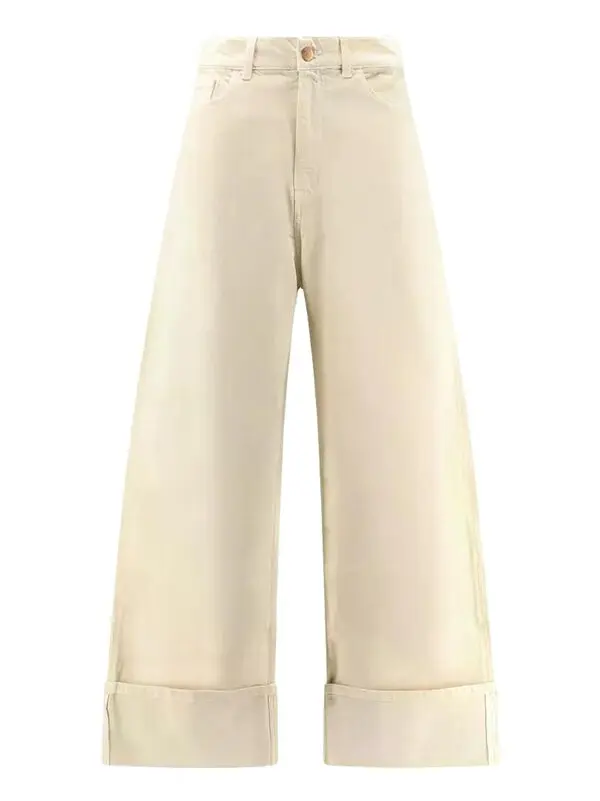 3x1 Wide Leg Turn-up Cuff Jeans - Neutrals