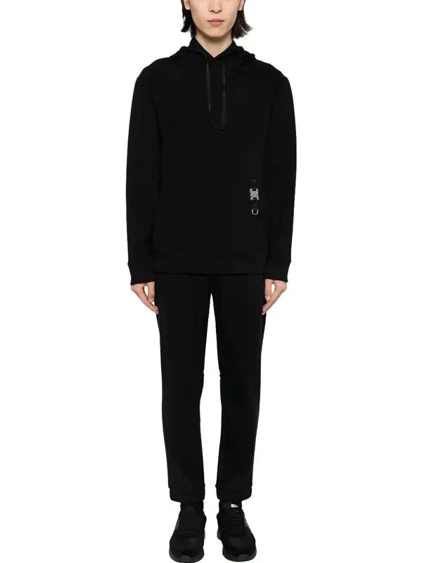 BOSS Stripe-detail Cotton Track Pants - Black