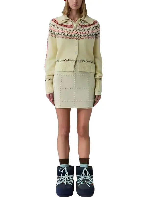 Guest In Residence Fair Isle-style Knit Cardigan - Neutrals