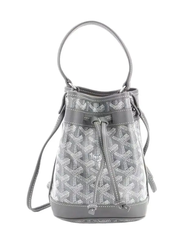 Goyard Petit Flot Coated Canvas Mini Bucket Bag - Grey