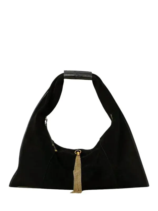 TWINSET Chain-tassel Leather Bucket Bag - Black