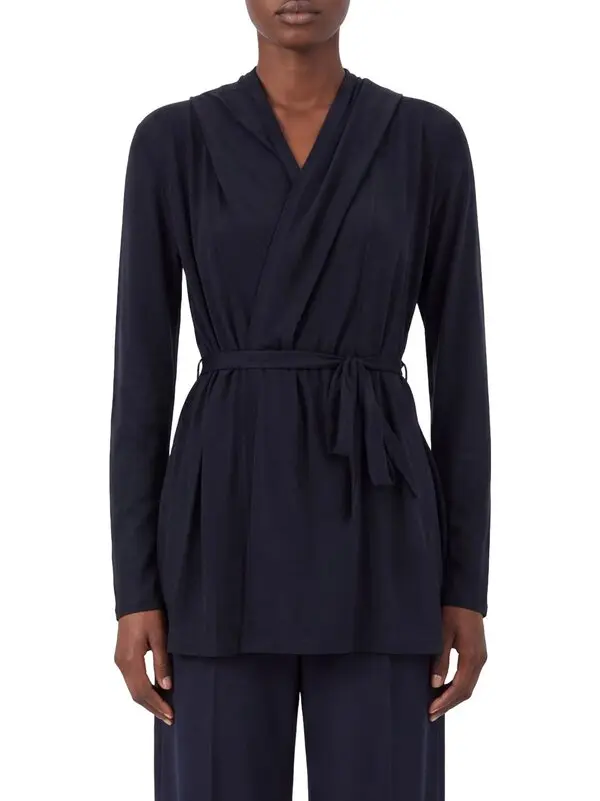 Max Mara Belted Knit Jumper - Blue