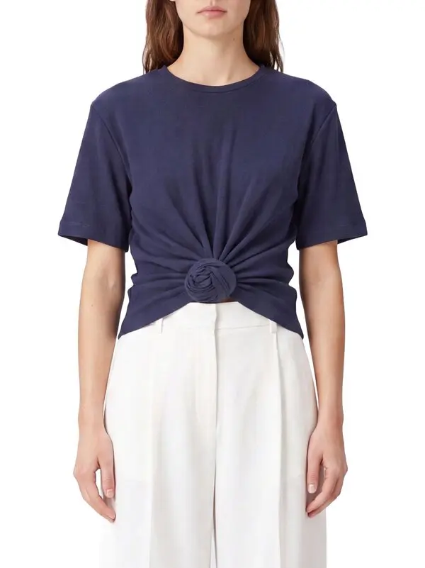 Magda Butrym Knot Detailed T-shirt - Black