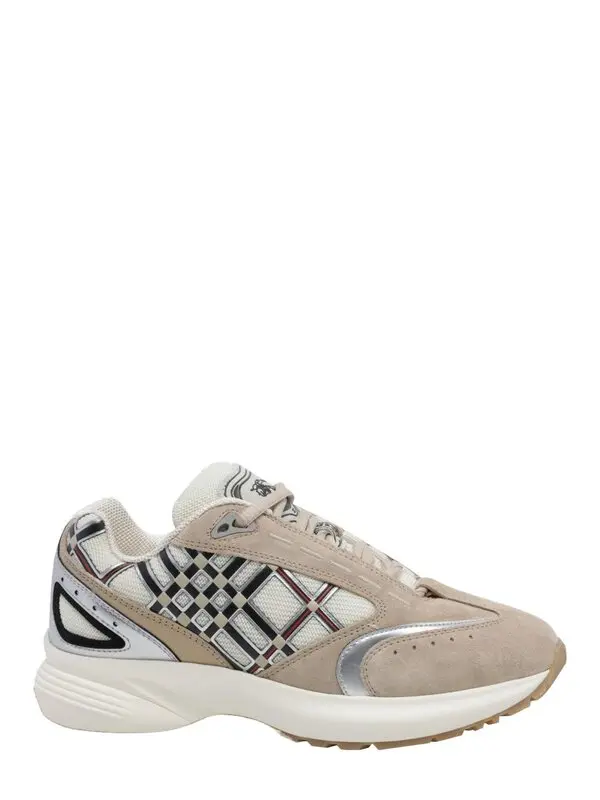 Burberry Checked Sneakers - Beige