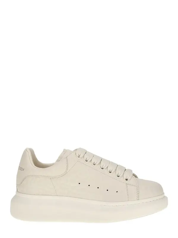 Alexander McQueen Oversize Embossed Leather Trainers - White