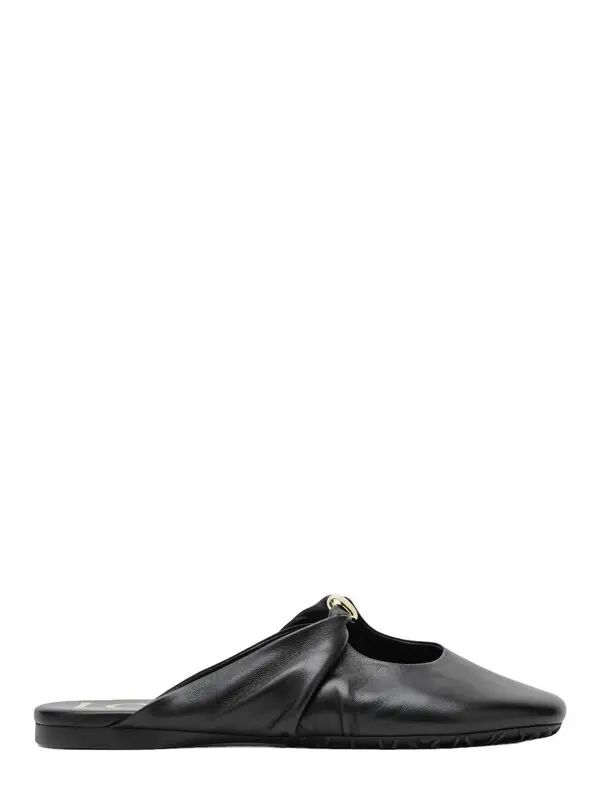 Loewe Leather Heeled Mules - Black