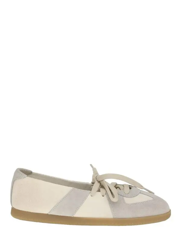MAISON MARGIELA Lace-up Ballet Pumps - Sand