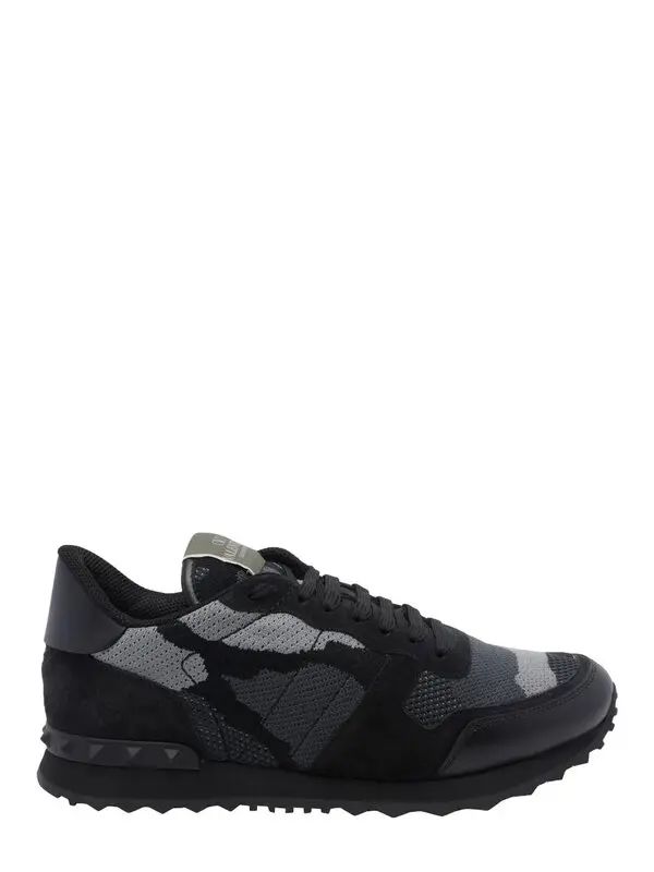 Valentino Garavani Camouflage Knit Trainers - Black