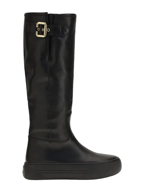Chloé Delia Knee-high Lambskin Boots - Black