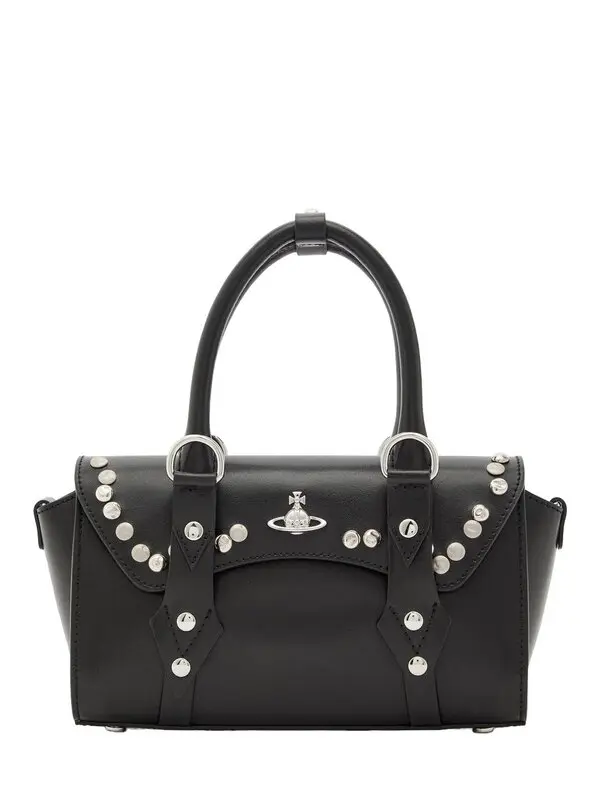 VIVIENNE WESTWOOD Bettina Mini Crocodile-effect Leather Cross-body Bag - Black