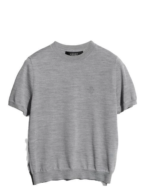 Gucci Sik Woo T-shirt With Embroidery, Size - Grey