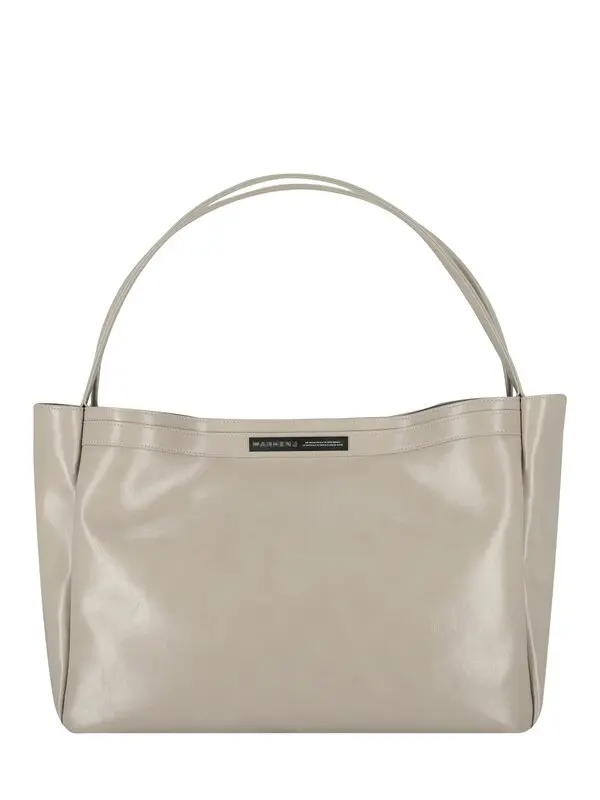 Marhen.j Neutrals Casey Vegan Leather Oatmeal - Black