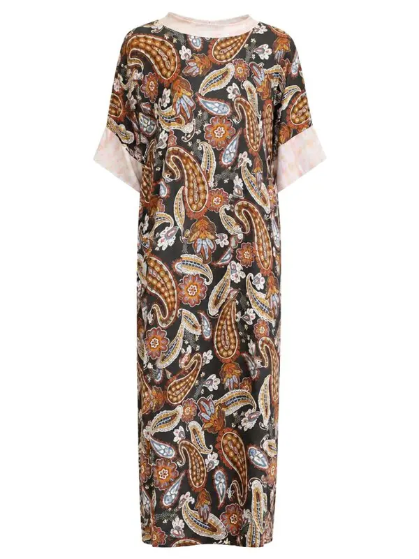 Miro Misljen Black / Brown Nomad Paisley Maxi Dress - Black/brown