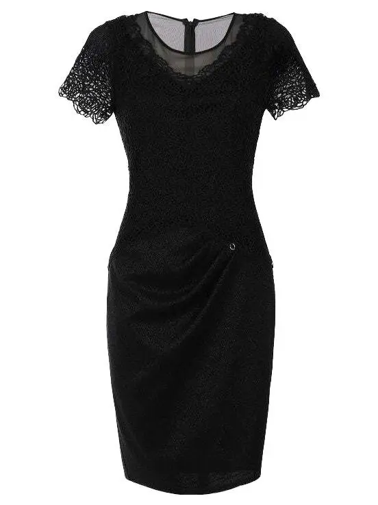 LUNA FASHION HOUSE Lace Cocktail Dress, Jody - Black
