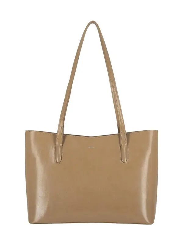 Marhen.j Manhattan V-cut Shoulder Bag Milk - Brown